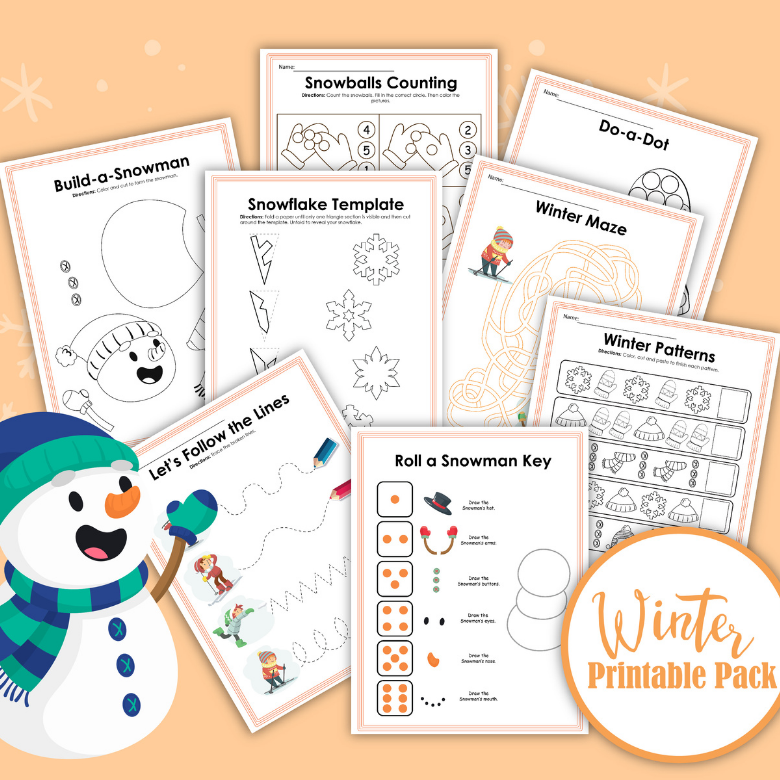 Winter Printable Activities – Messy Little Monster Shop
